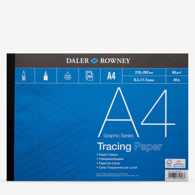 Daler-Rowney - Tracing Paper Pad - 60gsm - 50 sheets - A4 - Hickman Design